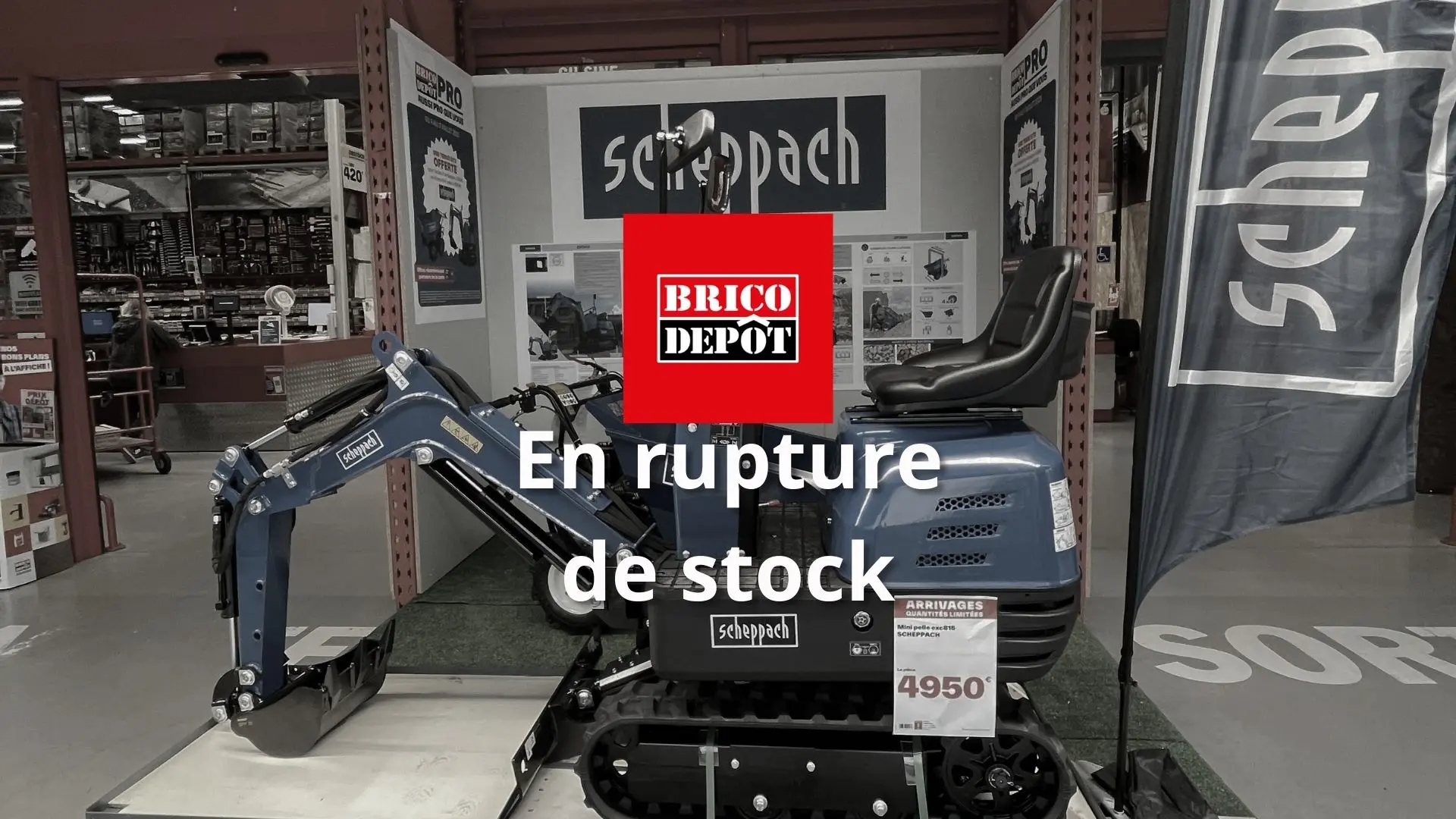Mini-pelle Scheppach une rupture de stock qui fait parler